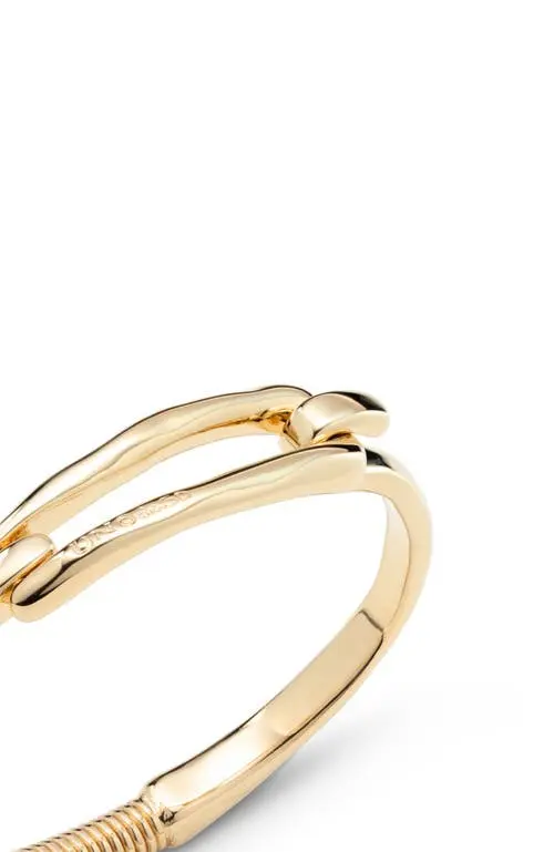 UNODE50 18k -plated Buckle Bangle Bracelet - Gold