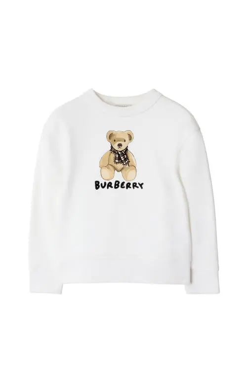 Burberry Thomas Bear Cotton Sweatshirt - White