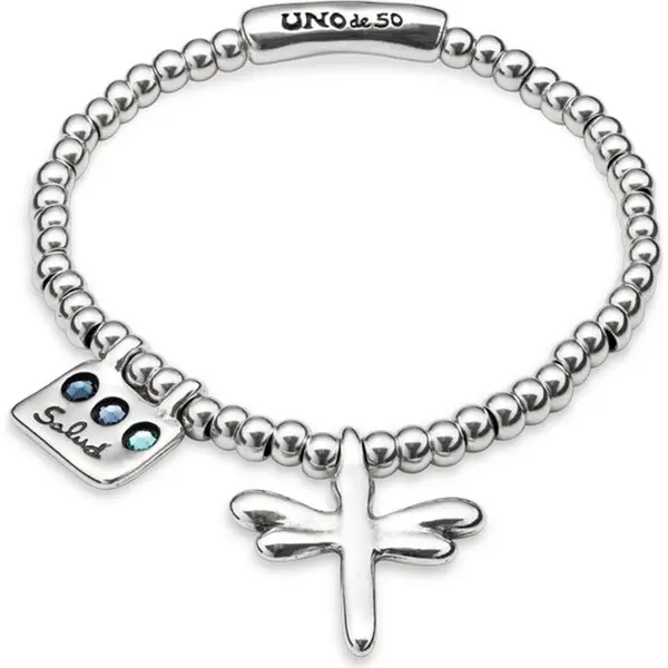 UNODE50 Dragonfly Charm Bracelet - Silver
