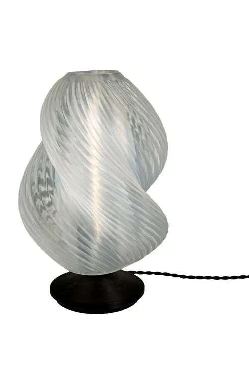 JONATHAN Y Gema 13.5" Mid-century Coastal Plant-based Pla 3d Printed Dimmable Led Table Lamp - Light Smoke/black