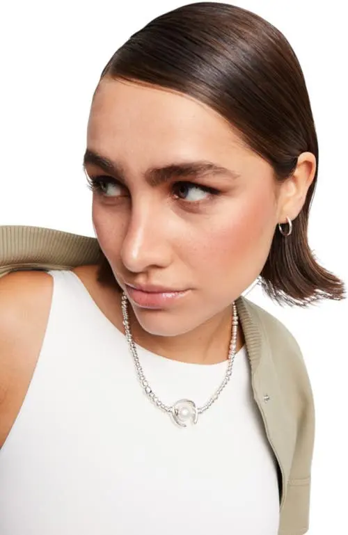 UNODE50 Sterling -plated Necklace With Pearl