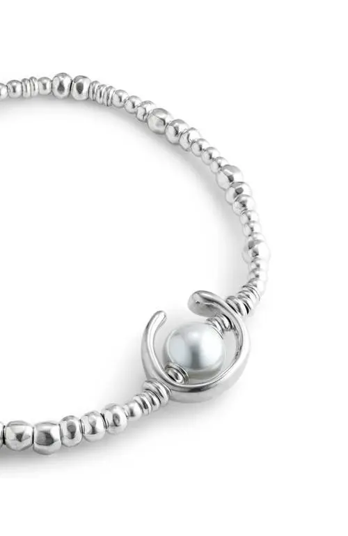 UNODE50 Sterling -plated Necklace With Pearl