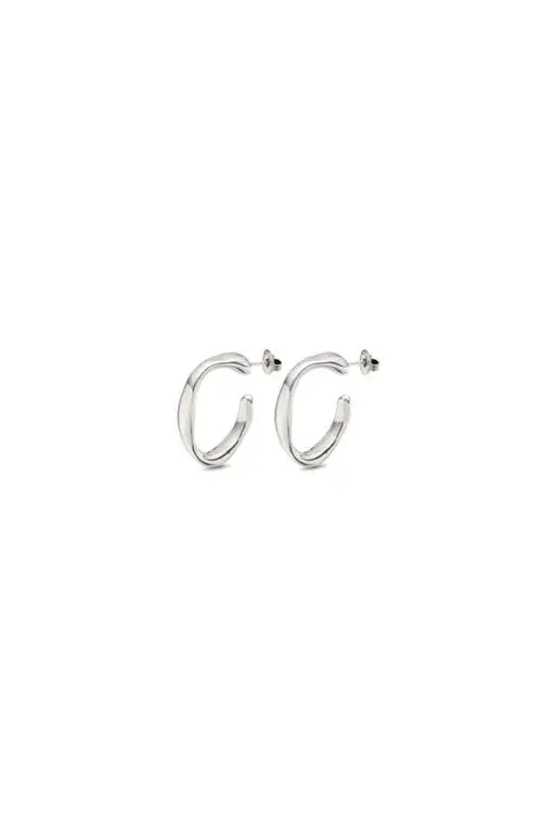 UNODE50 Sterling Plated Hoop Earrings