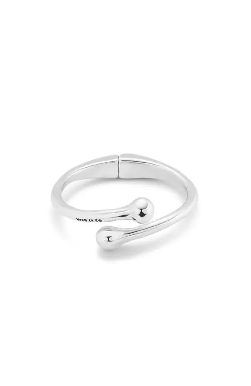 UNODE50 Rigid Bangle With Inner Spring - Silver