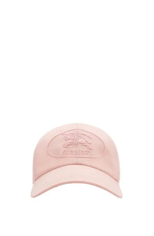 Burberry Knight Stamp Gabardine Baseball Cap - Flora