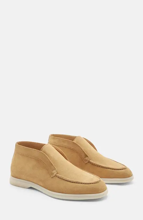 SCAROSSO Leonarda Ankle Boots - Beige - Suede