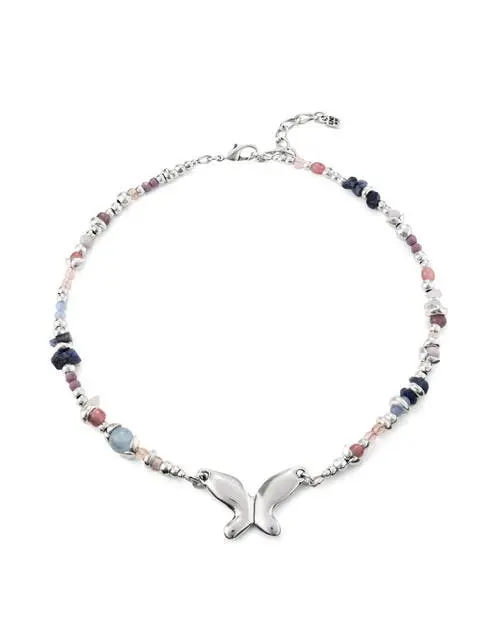 UNODE50 Sterling -plated Crystal Necklace - Silver