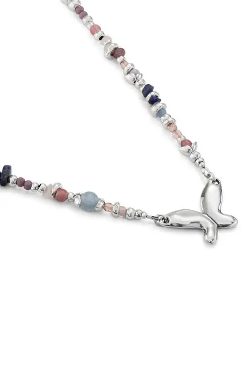 UNODE50 Crystal Beaded Butterfly Necklace