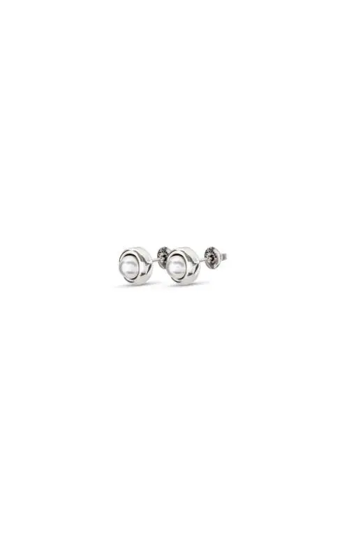 UNODE50 Sterling -plated Earrings With Pearl