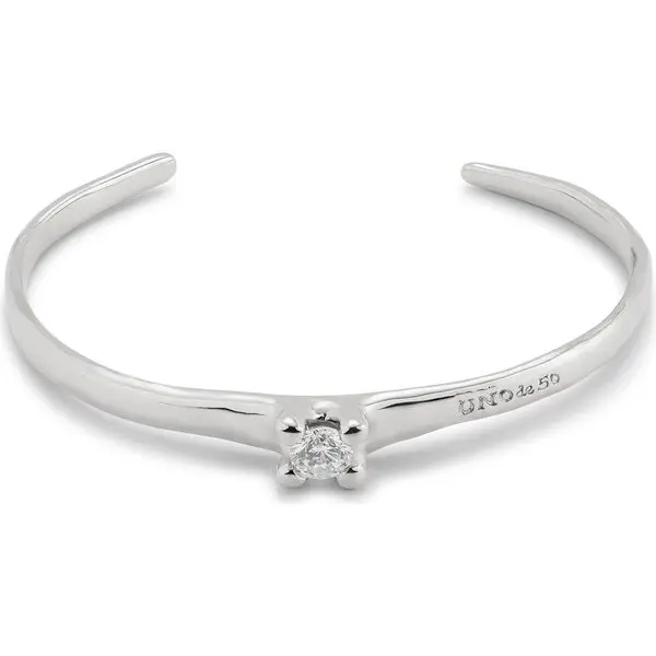UNODE50 Zirconia Cuff Bracelet - Silver