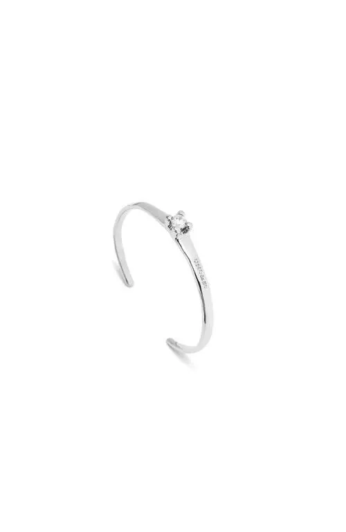 UNODE50 Zirconia Cuff Bracelet - Silver