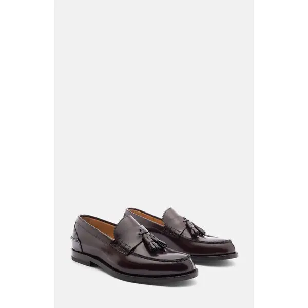 SCAROSSO Ralphine Tassel Loafer - Burgundy - Brushed Calf
