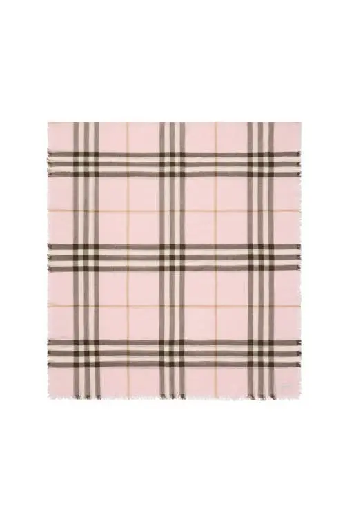 Burberry Wide Check Wool Scarf - Bow Pink