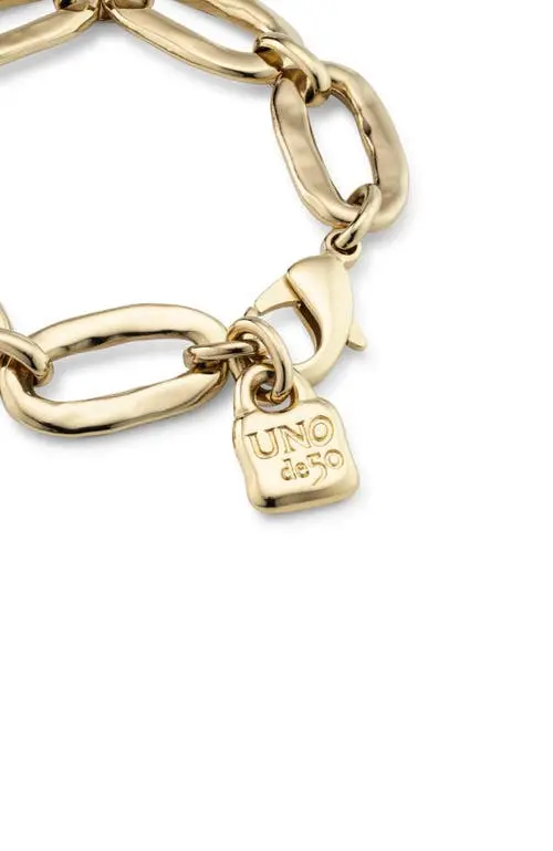 UNODE50 Oval Link Bracelet - Gold