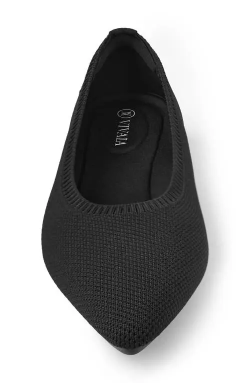 Vivaia Aria Pointed-toe Ballet Flats - Black