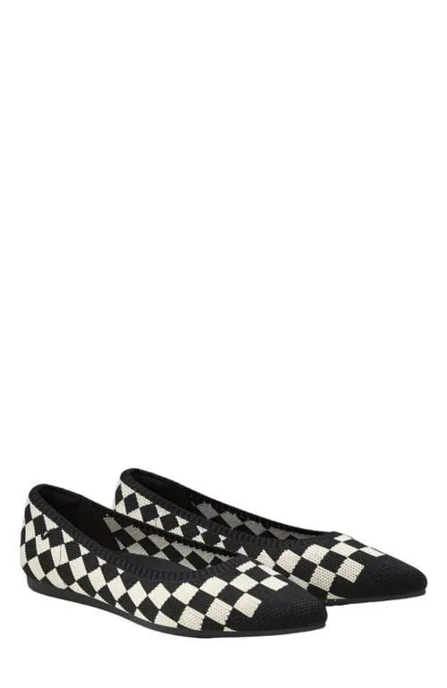 Vivaia Pointed-toe Ballet Flats - Checker