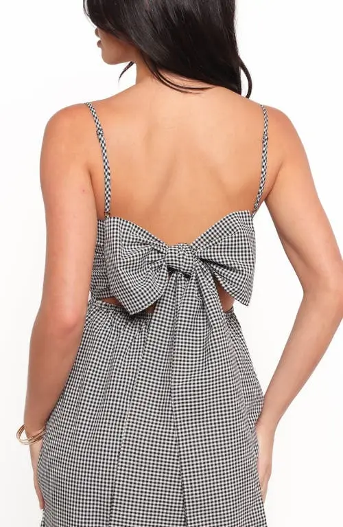 PETAL & PUP Gingham Tie Back Sleeveless Maxi Dress
