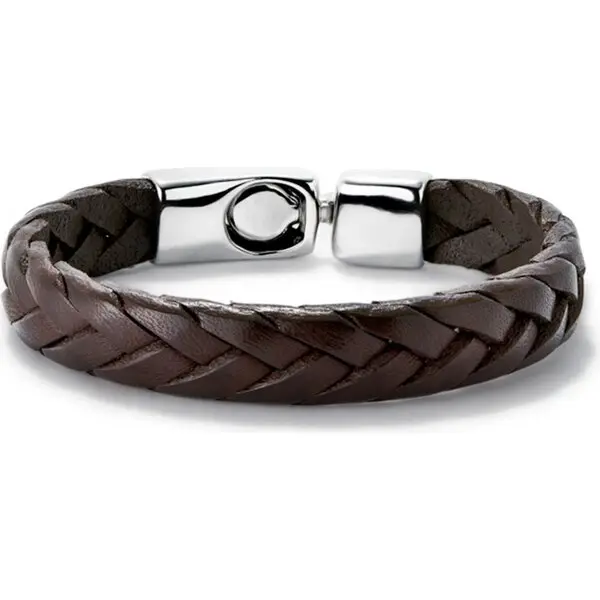 UNODE50 Braided Leather Bracelet - Brown