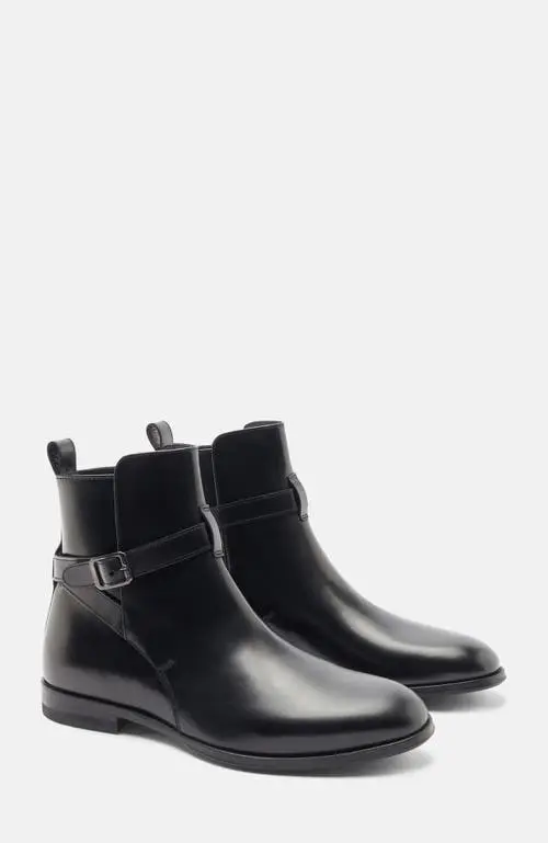 SCAROSSO Lara Jodhpur Boots - Black - Calf