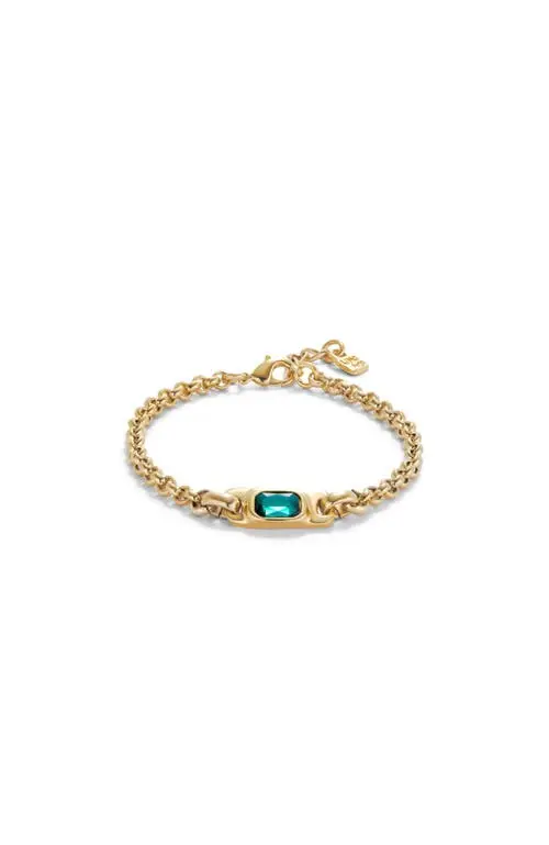 UNODE50 Crystal Link Bracelet - Gold