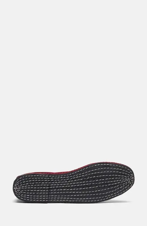 SCAROSSO Velvet Slippers - Burgundy - Velvet