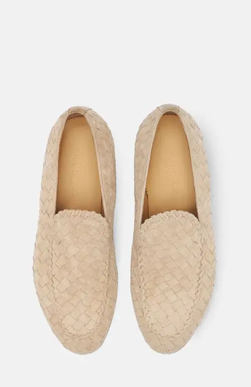SCAROSSO Vittorio Woven Loafers - Sand - Suede