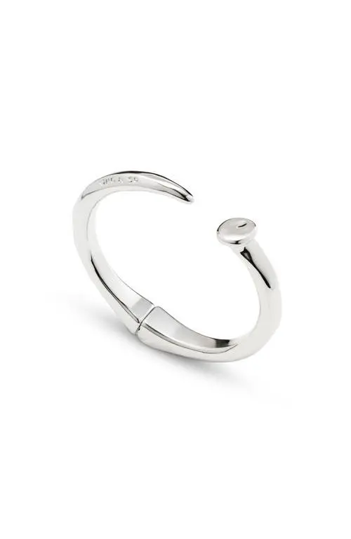UNODE50 Bent Nail Bangle - Silver
