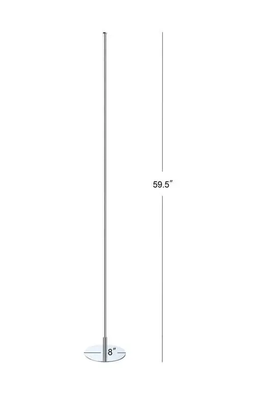 JONATHAN Y Iris 59.5" Led Integrated Floor Lamp - Chrome