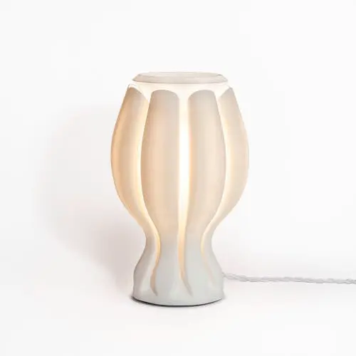 JONATHAN Y Flower 13" Tropical Coastal Plant-based Pla 3d Printed Dimmable Led Table Lamp - White