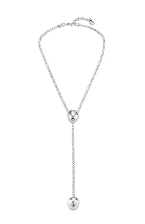 UNODE50 Drop Chain Slider Necklace - Silver