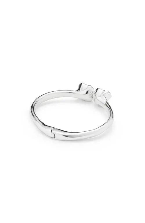 UNODE50 Sterling -plated Bangle With Crystals - Silver