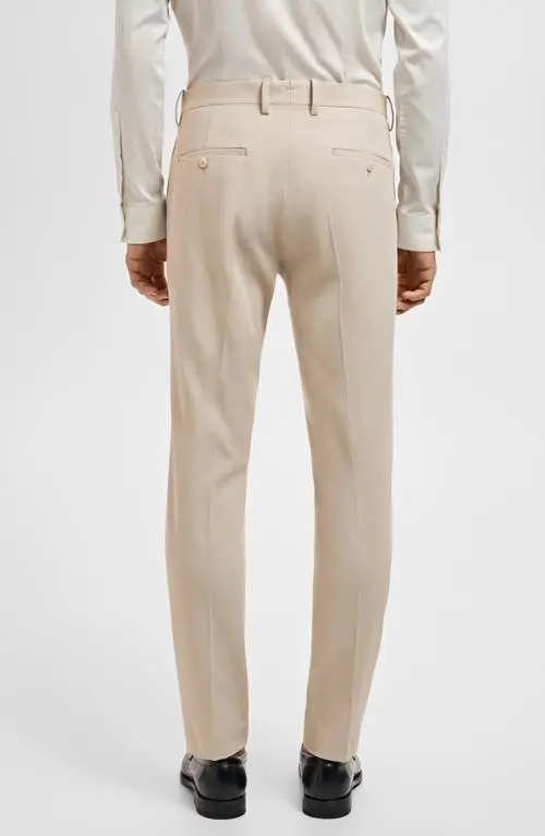 Mango Super Slim Fit Stretch Suit Pants - Beige