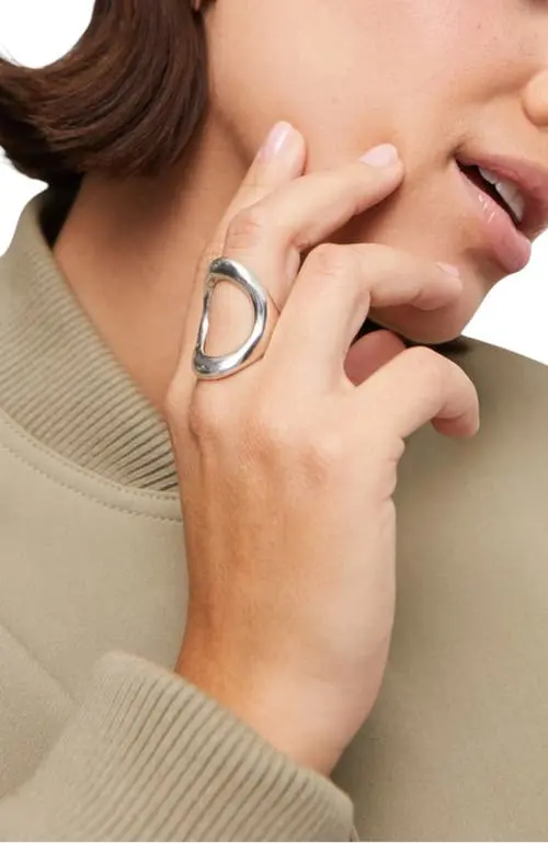 UNODE50 Open Oval Ring - Silver