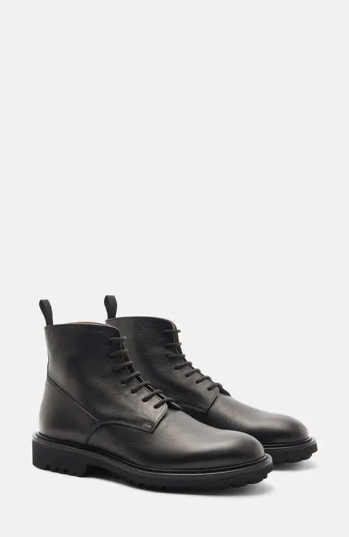SCAROSSO Thomas Lace-up Boots - Black Grain - Calf