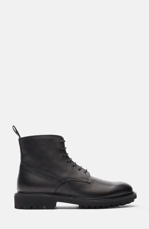 SCAROSSO Thomas Lace-up Boots - Black Grain - Calf