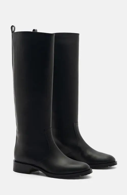 SCAROSSO Sofia Knee-high Boots - Black - Calf