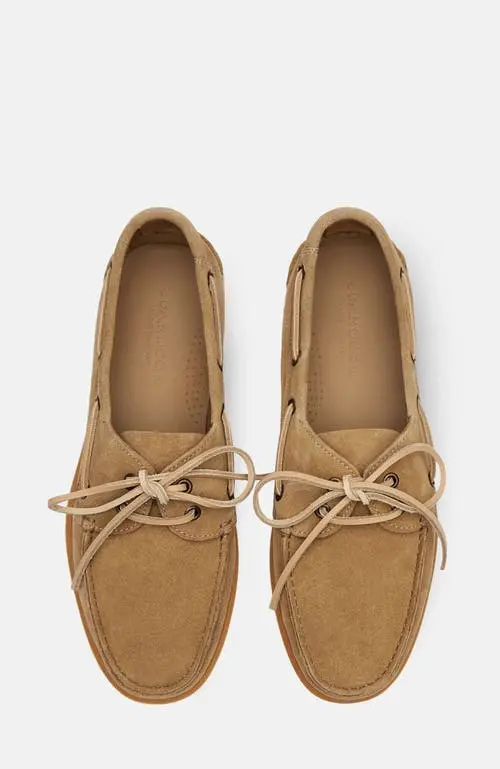 SCAROSSO Boat Shoes - Beige - Suede