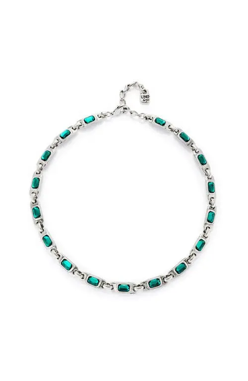 UNODE50 Sterling-plated Necklace With Crystal - Silver