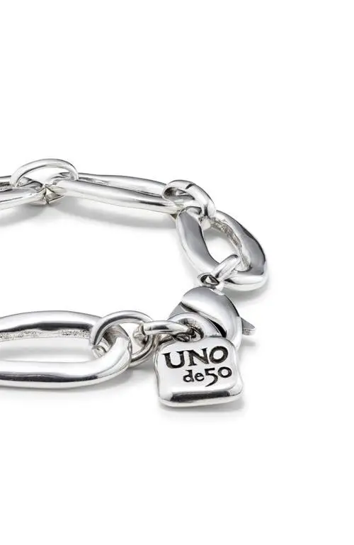 UNODE50 Oval Link Bracelet - Silver