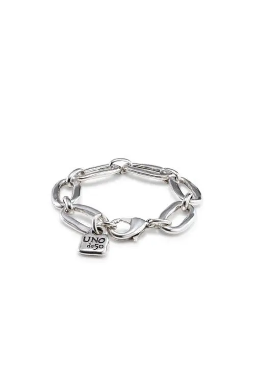 UNODE50 Oval Link Bracelet - Silver