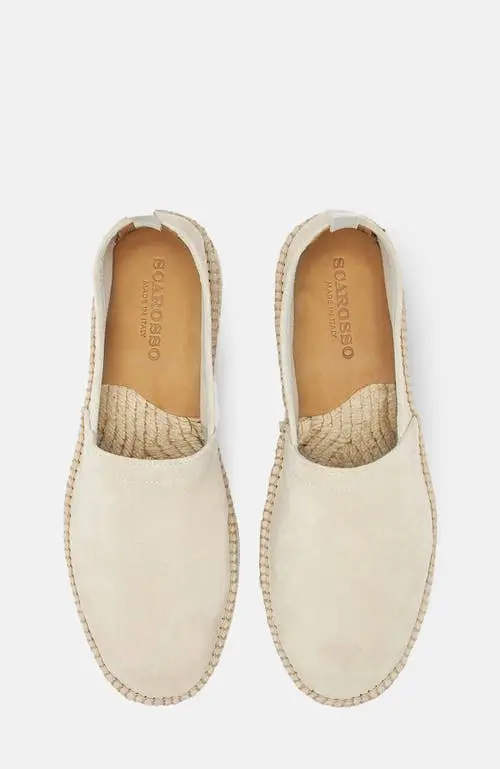 SCAROSSO Suede Espadrilles With Rope Sole - Raw - Suede