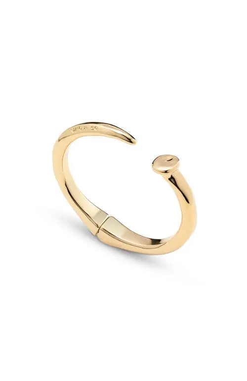 UNODE50 Bent Nail Bangle - Gold