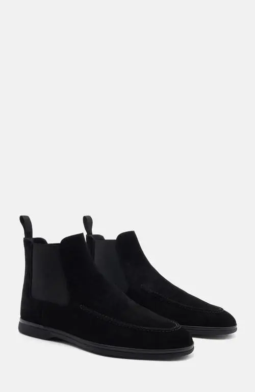 SCAROSSO Eugenio Chelsea Boots - Black - Suede