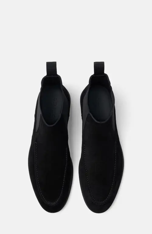 SCAROSSO Eugenio Chelsea Boots - Black - Suede