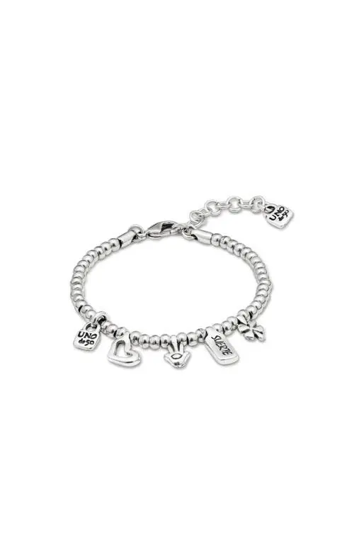 UNODE50 Sterling Plated Charm Bracelet - Silver