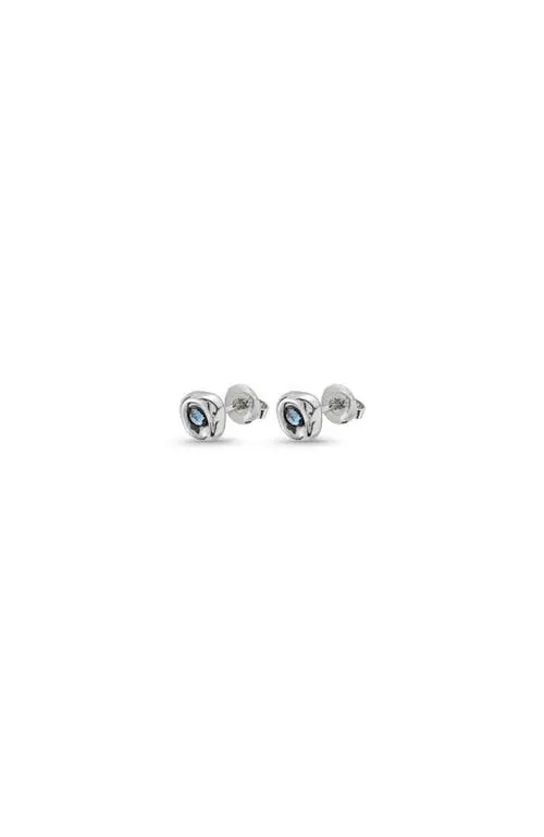 UNODE50 Sterling -plated Crystal Stud Earrings