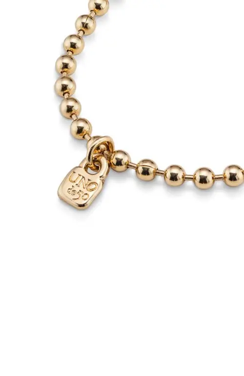 UNODE50 Beaded Charm Bracelet - Gold