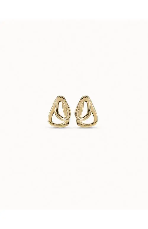 UNODE50 Interlocked Link Earrings - Gold