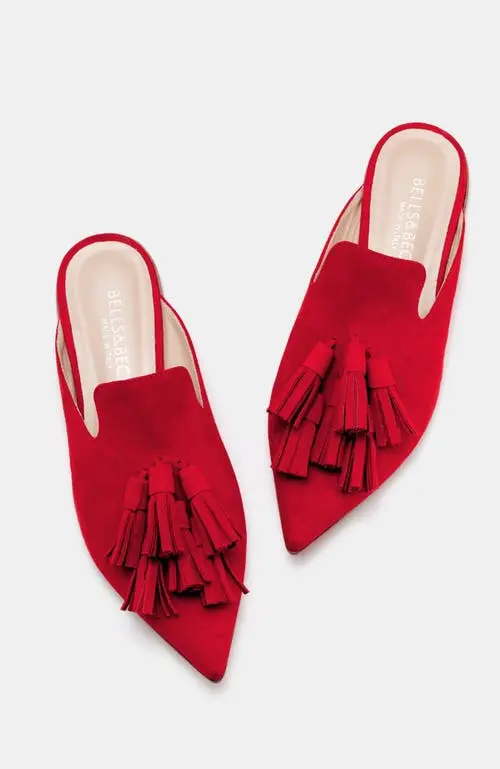 BELLS & BECKS Mirella Pointy Toe Tassel Mule