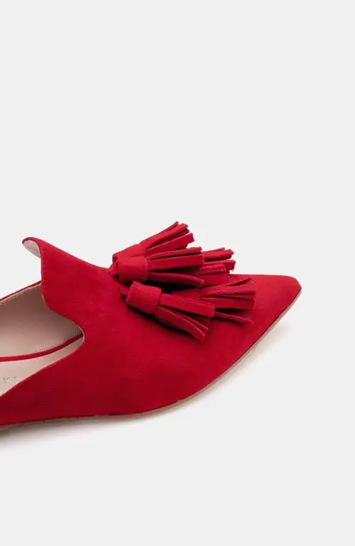 BELLS & BECKS Mirella Pointy Toe Tassel Mule